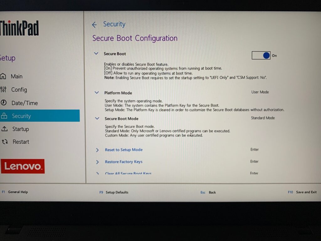 一部の機種でサードパーティーのSecure Bootを有効にする必要があります - ウィンマジック・ジャパン